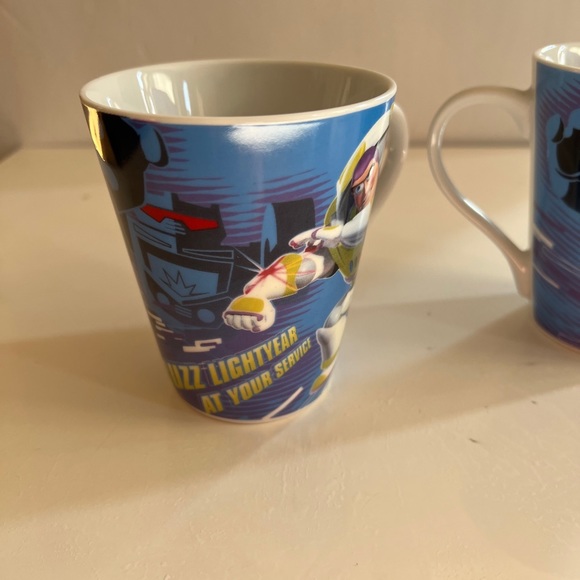Disney | Kitchen | 2 Buzz Lightyear Short Latte Coffee Mug Cup Disney ...